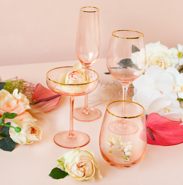 Wine Glass Rose Crystal Set of 2 – Cristina Re Designs